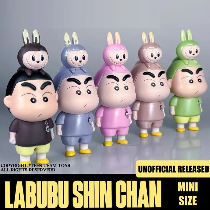 Jual MINI SIZE 14CM Figure Labubu x Crayon Shin-Chan SHINCHAN SINCHAN ...