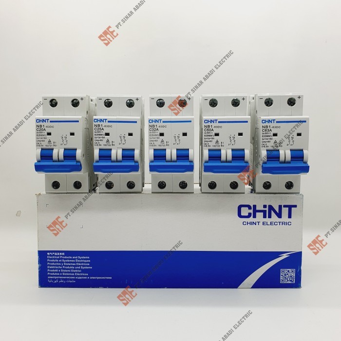 Jual Selalu Amanah Mcb Dc Chint Nb1-63Dc 6Ka 500V / 20A / 25A / 32A / 40A / 50A / 63A | Shopee ...