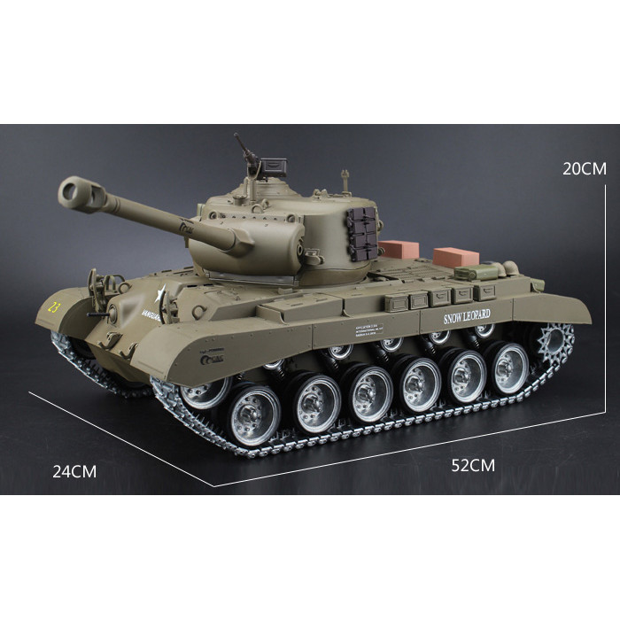 Jual Heng Long RC Tank 3838-1 US M26 Pershing Snow Leopard Metal Track | Shopee Indonesia
