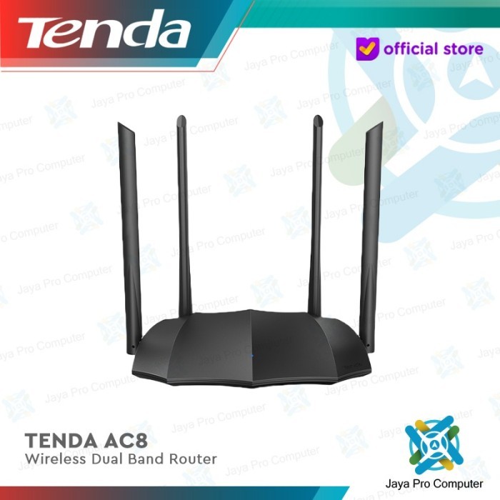 Jual Tenda Ac8 Ac1200 Dual-Band Gigabit Wireless Router | Shopee Indonesia