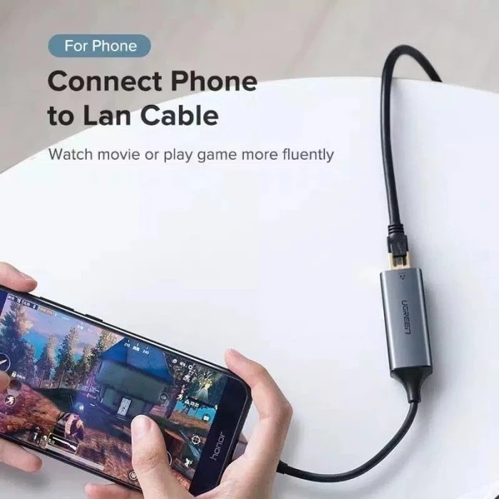 Jual U Usb Type-C To Lan Rj45 Ethernet Adapter 100Mbps - 1000Mbps For ...