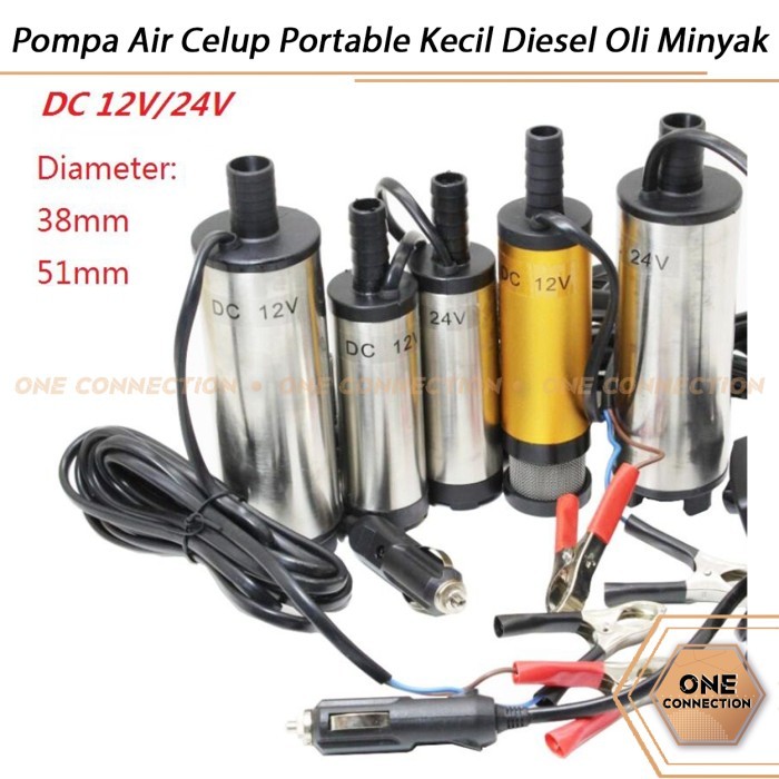 Jual Pompa Air Celup Portable Kecil 12V / 24V Diesel Pump Mini Oli ...