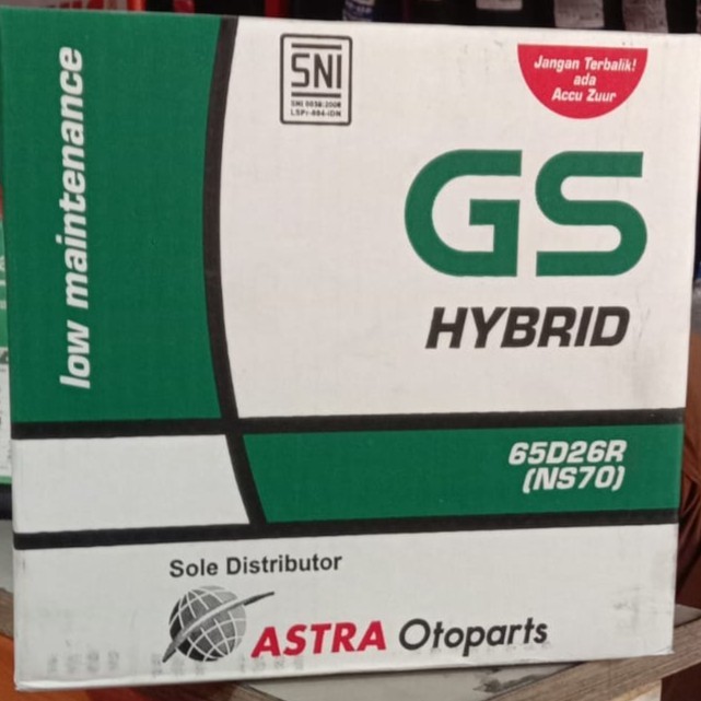 Jual Jual Aki Gs Astra Hybrid 65D26R/ Ns70 Untuk Kijang Panyher Elf Coltdiesel | Shopee Indonesia
