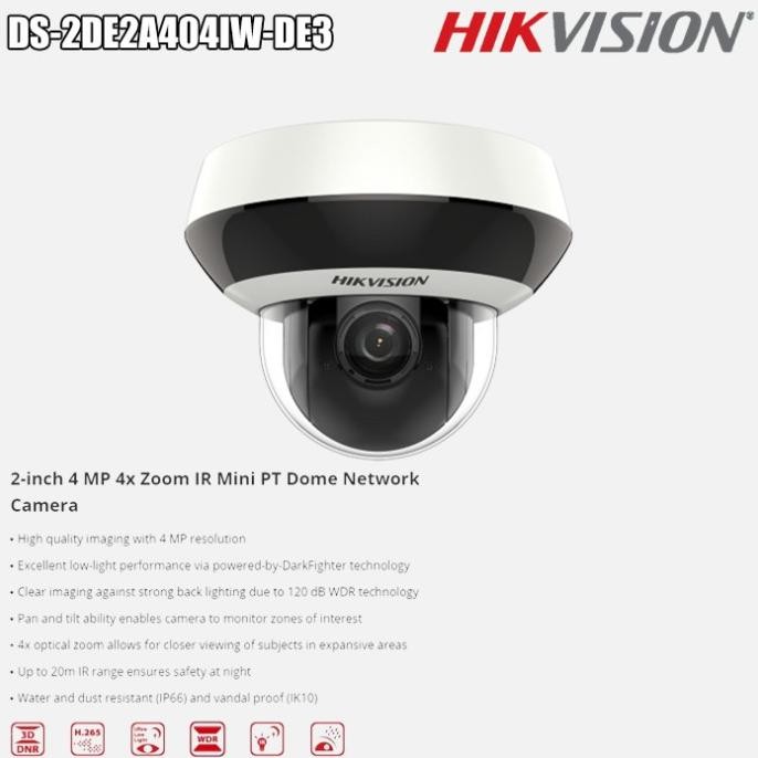 Jual TERSEDIA HIKVISION IP CAMERA CCTV MINI PTZ 4MP DS-2DE2A404IW-DE3 ...