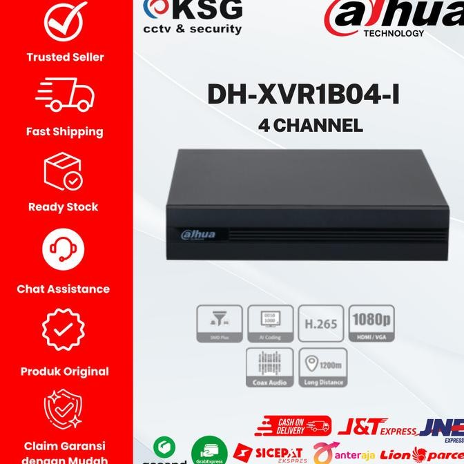 Jual TERSEDIA DVR CCTV 4 CHANNEL DAHUA DH-XVR1B04-I | Shopee Indonesia