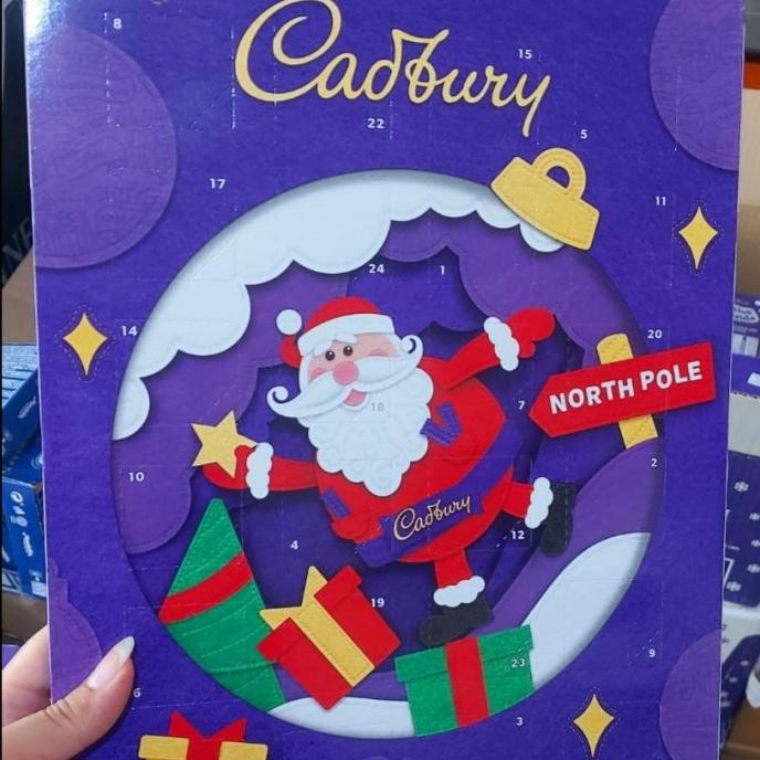 Jual Cadbury Dairy Milk Chocolate Advent Calendar Christmas 90 Gram ...