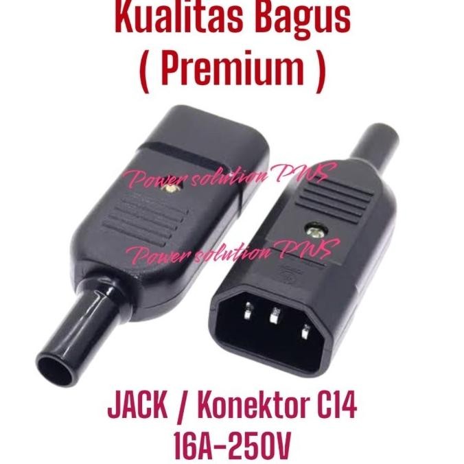 Jual PROMO!!! Konektor Conector Jack Jek Kepala C14 Male 16A Soket ...