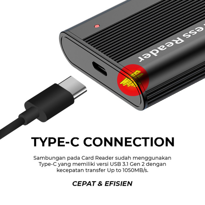 Jual Adapter Card Reader CF Compact Flash Express Type C USB B 3.1 Gen2 ...