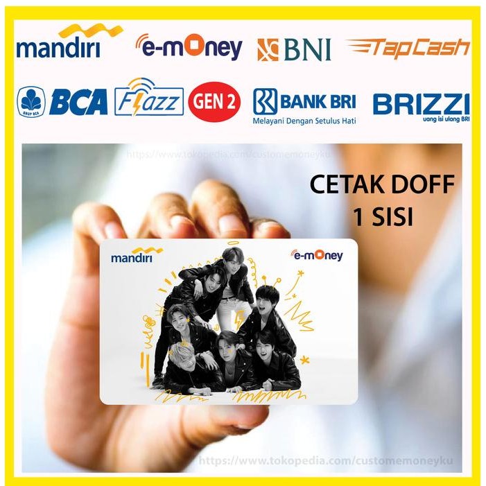 Jual Produk Baru!! Kartu Etoll MANDIRI EMONEY Design BTS Postcard MOTS ...