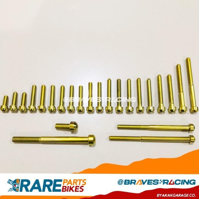Jual Titanium Bolt Engine Cover Set for NSR Series - Baut Titanium ...