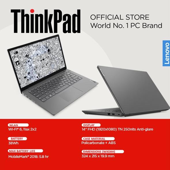 Jual Lenovo V14 Gen 3 Core I3-1215U 4Gb 256Gb Ssd 14 Inch Full Hd Cbid | Shopee Indonesia