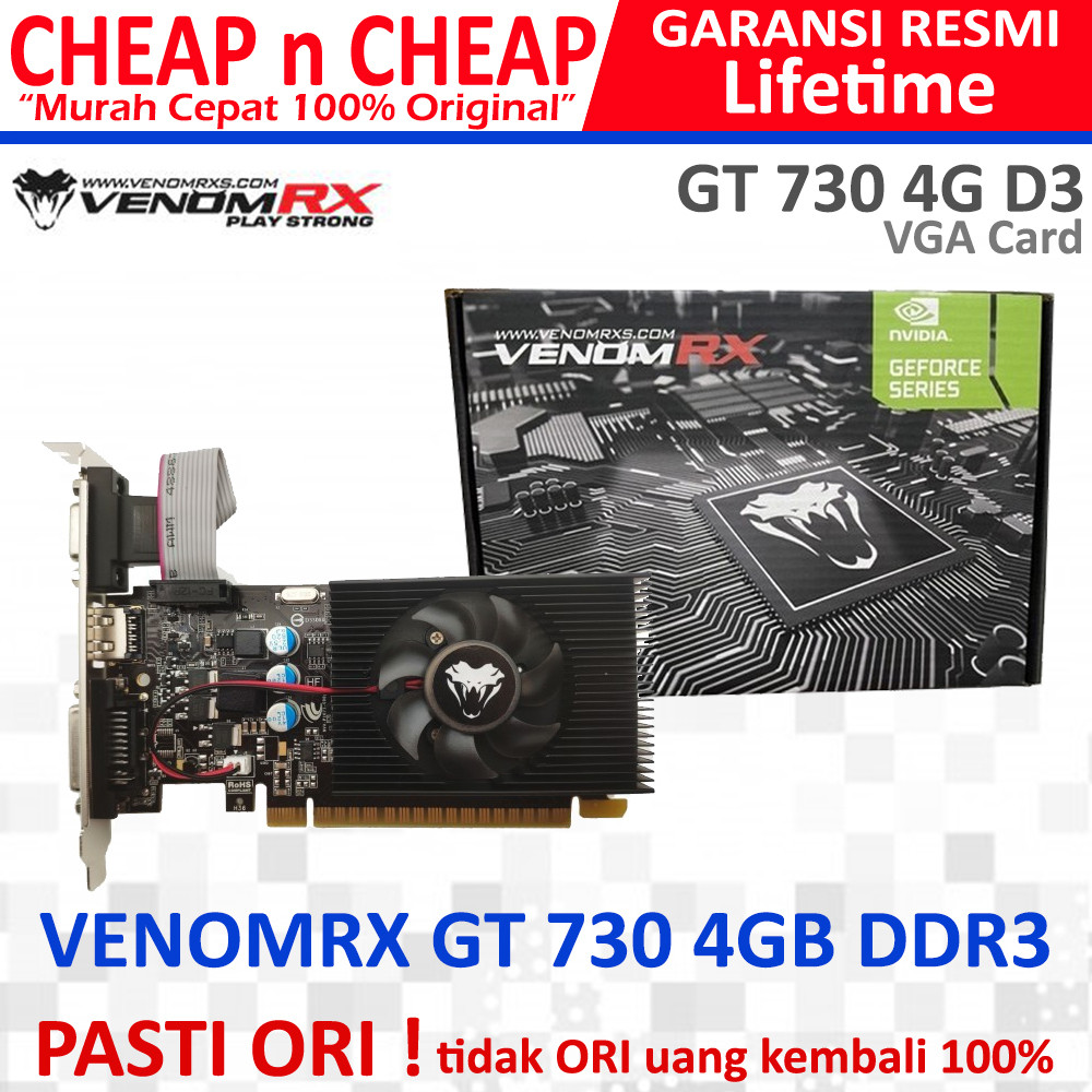 Jual VenomRX GT 730 4G D3 VGA Card Venom RX 4GB GT730 DDR3 GTX 750 1050 | Shopee Indonesia