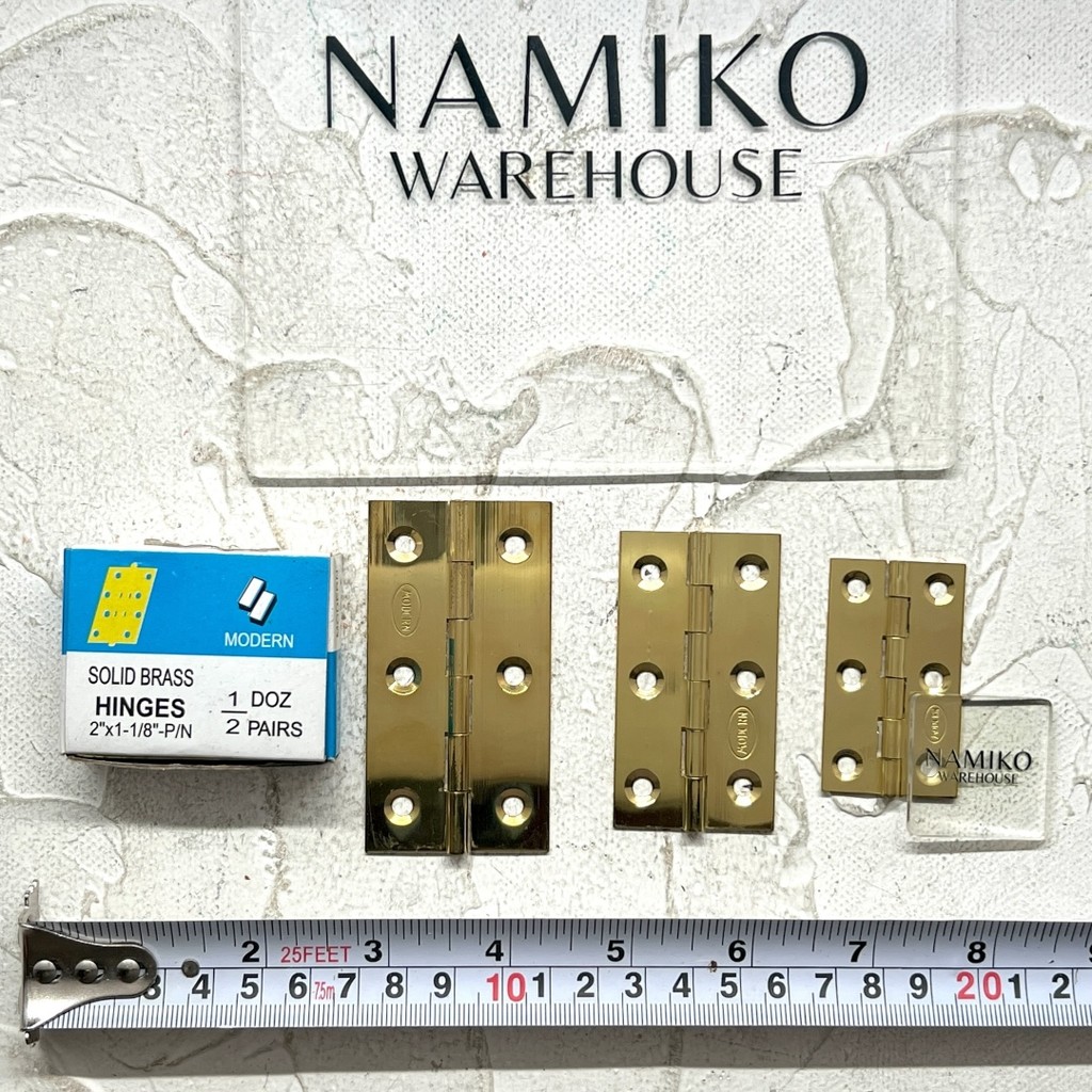 Jual MODERN Engsel Etalase Lemari Kuningan 2 2 1/2 3 inch ISI 6 SET ...