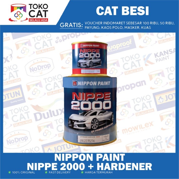 Jual Cat Epoxy Nippe 2000 Epoxy Primer Surfacer Abu + Hardener 1L ABU ...