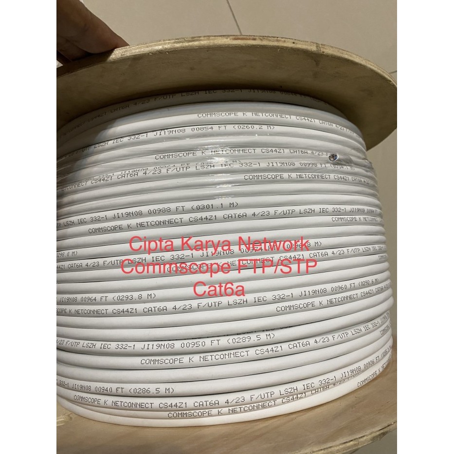 Jual Kabel AMP Commscope FTP Cat 6a / Commscope STP Cat6a LSZH CS44Z1 ...