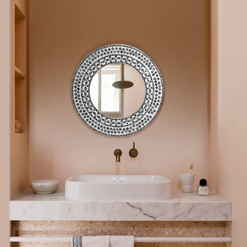 Jual Vinta Makeup Mirror Round Wall Bedroom Aesthetic Design | Shopee ...