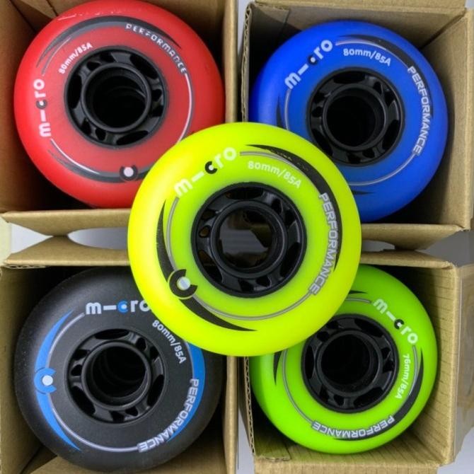 Jual Roda Sepatu Roda Inline Skate Micro Performance Wheels - Biru ...