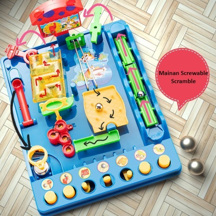 Jual Mainan Screwball Scramble Mini Puzzle Game Pertualangan Keluarga ...