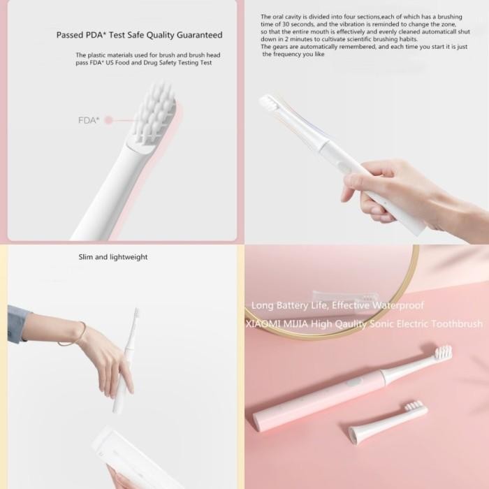 Jual XIAOMI MIJIA SONIC ELECTRIC TOOTHBRUSH T100 - SIKAT GIGI ELEKTRIK | Shopee Indonesia