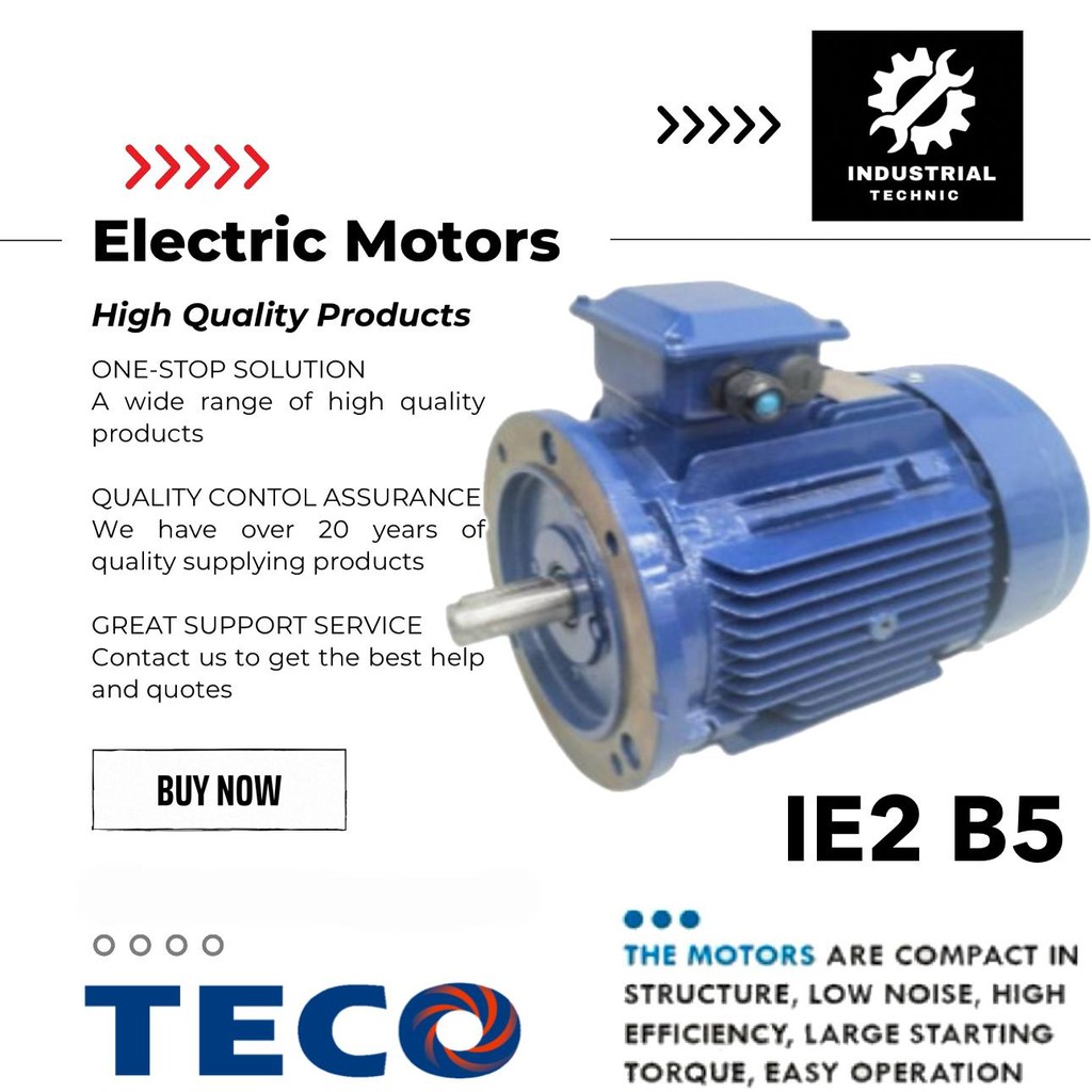 Jual ELEKTRO MOTOR TECO AESU2S IE2 4P 1,1KW 1,5HP 3PHASE 380V B5/ DINAMO ELECTRIC MOTOR/ ELECTRO ...