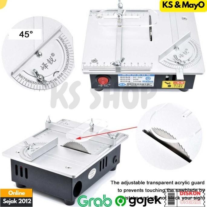 Jual Meja Gergaji Mini Multifungsi Table Saw 5000 RPM 96 Watt | Shopee ...