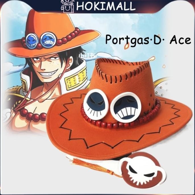 Jual Topi Koboi Ace Portgas D. Ace - Karakter Anime One Piece Cosplay ...
