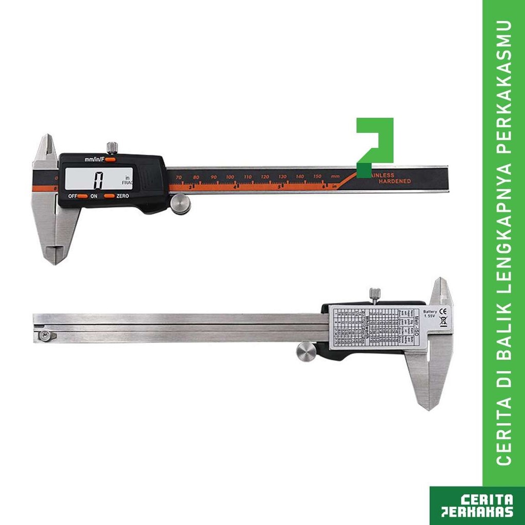 Jual Caliper Digital Meter 0-150mm CP / Jangka Sorong Sigmat Kaliper Vernier Stainless Steel LCD ...