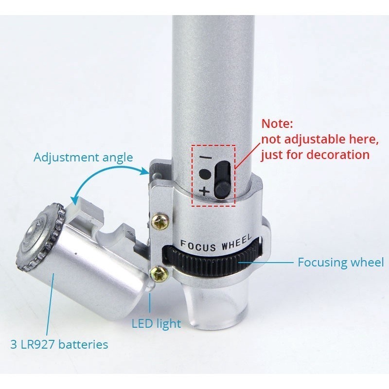 Jual 1P Saku Mikroskop Mini LED AB96 / Microscope Portable Lampu ...