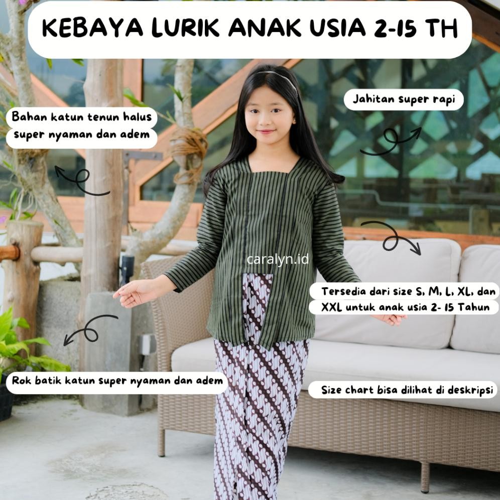 Jual SALE KEBAYA LURIK BAJU ADAT JAWA SETELAN KEBAYA ADAT ANAK PEREMPUAN GF21 | Shopee Indonesia