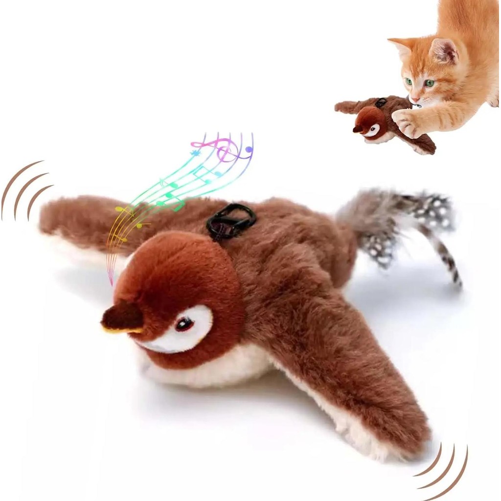 Jual Interactive Cat Toy Chirping Bird , 2025 New Rechargeable ...