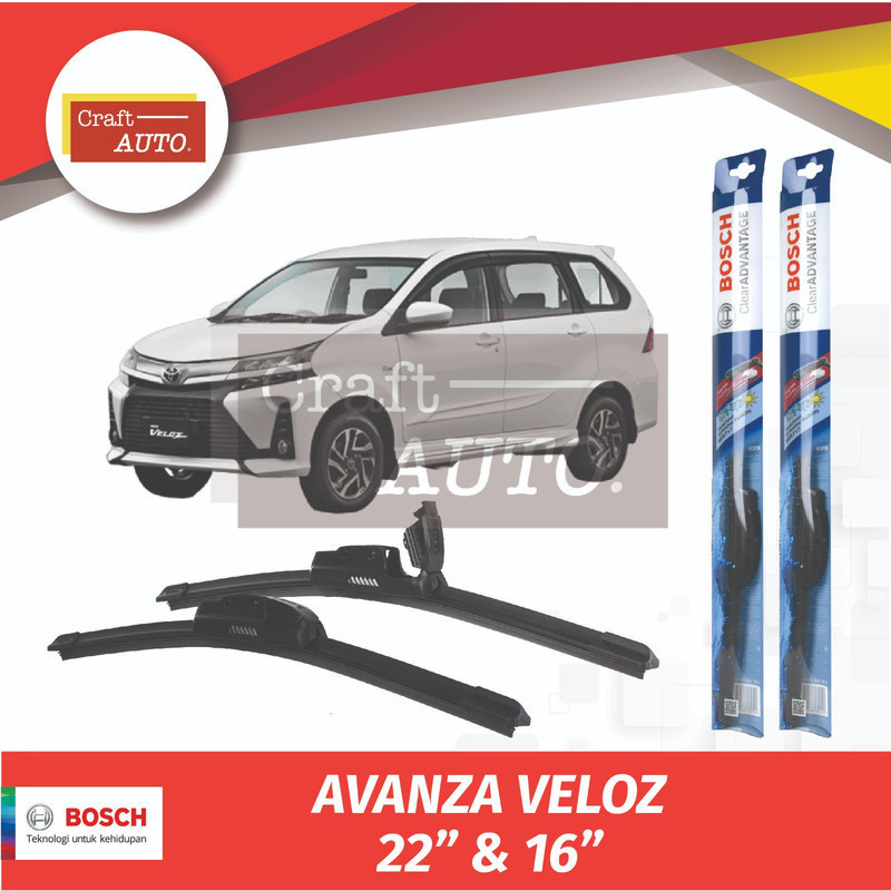 Jual Wiper Frameless Toyota Avanza Veloz Sepasang Bosch | Shopee Indonesia