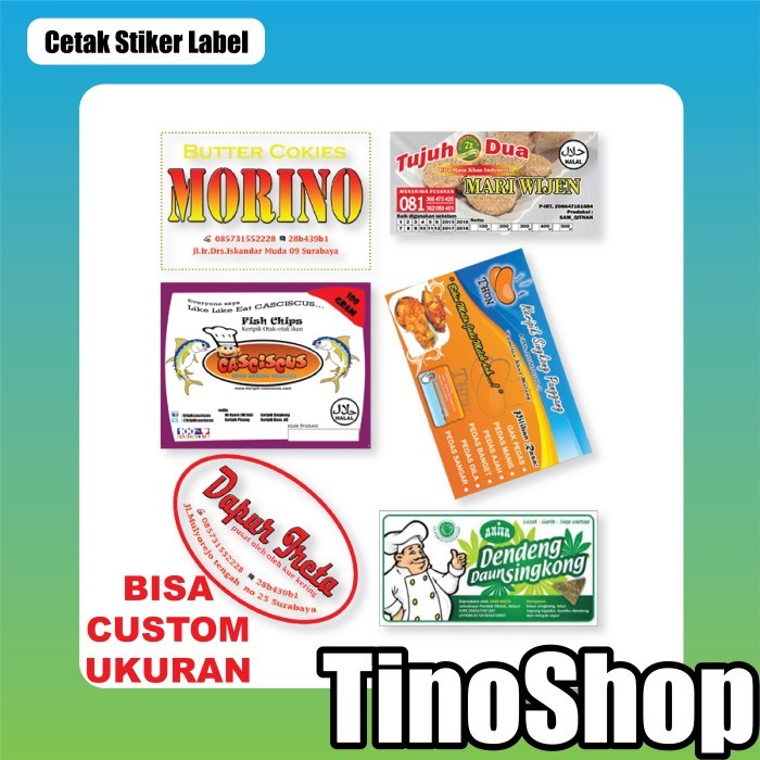 Jual Cetak Stiker Label, Produk, Makanan, dll (Bahan Stiker Chromo ...