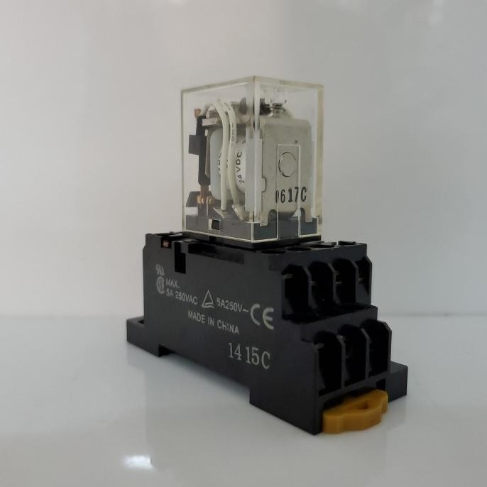 Jual Terjangkau Relay 14 Pin My4 24Vdc + Socket Omron | Shopee Indonesia