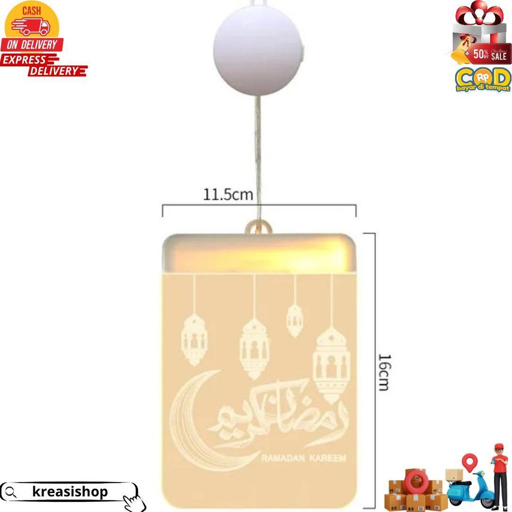 Jual Dekorasi Lampu Ramadan Idul Fitri Led Gantung Pintu Edisi Lebaran ...