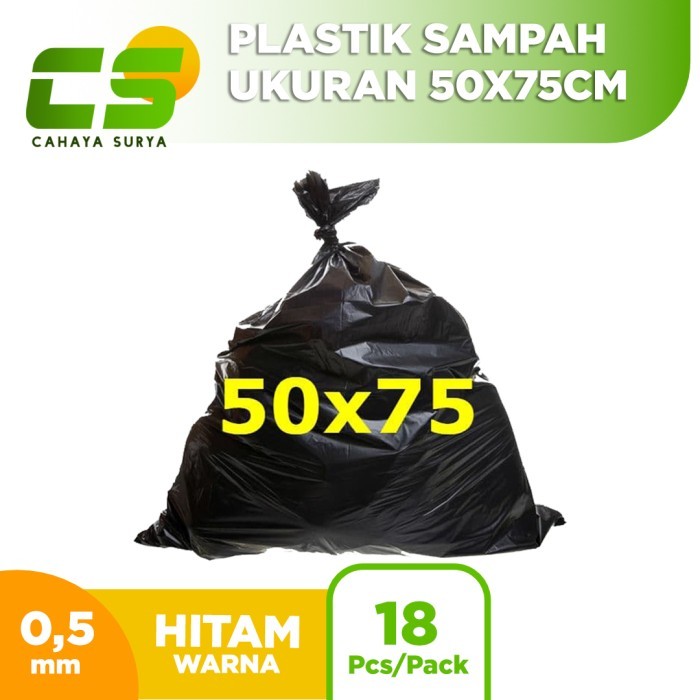Jual Plastik Sampah / Trash Bag HITAM 50 micron ukuran 50x75 (GRAB ...