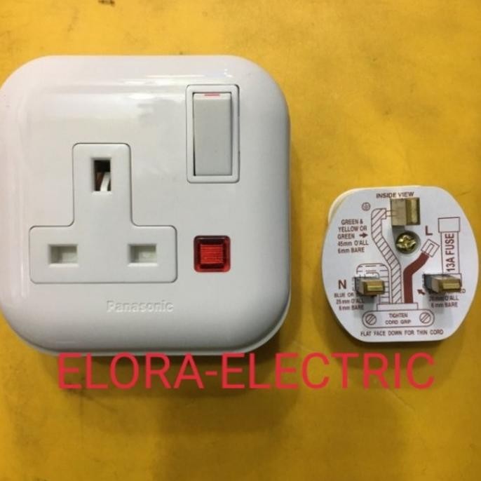 Jual Stop kontak panasonic AC + Steker/Colokan Ac panasonic WBJ1214 ...