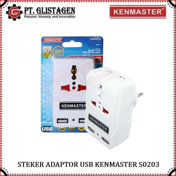 Jual Steker USB Charger Adaptor Stop Kontak Colokan Listrik Kenmaster ...
