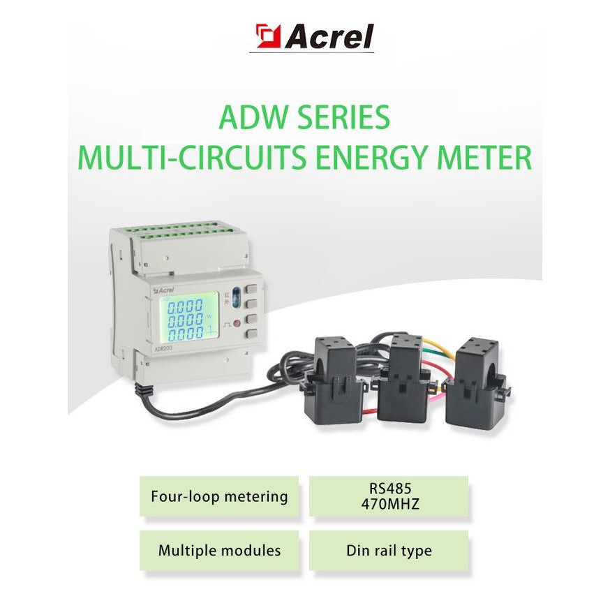 Jual ADW210-D16-4S CT Connect Smart Electrical Energy Meter 4 Channels ...