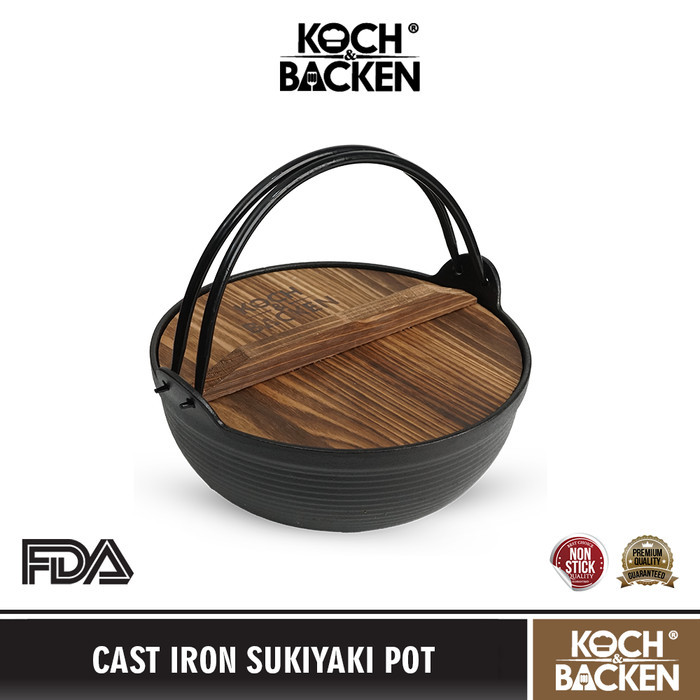 Jual KOCH&BACKEN Cast Iron HotPot + Wooden Lid Series-Panci Shabu ...