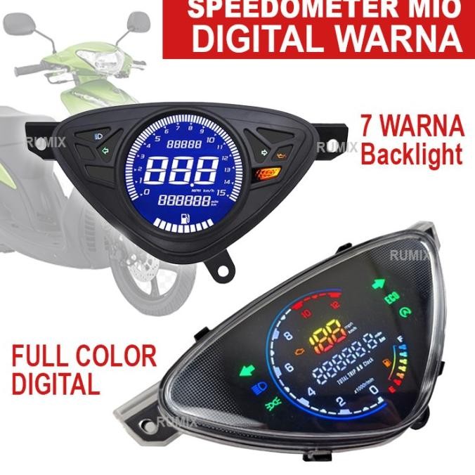 Jual Speedometer Mio 100 Digital 7 Warna Spidometer Mio Sporty Mio ...