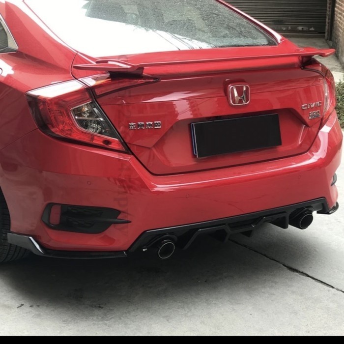 Jual New Rear Diffuser Belakang Honda Civic Turbo Sedan Fc1 | Shopee ...