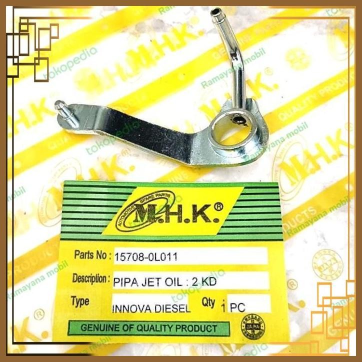 Jual [RNM] PIPA JET OLI (2KD) TOYOTA INNOVA DIESEL KUN40, FORTUNER ...