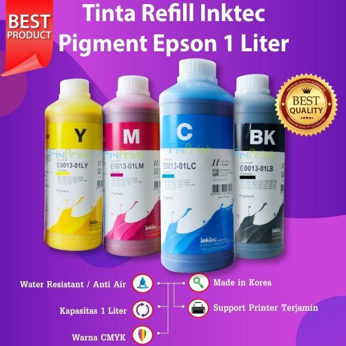 Jual TERBARU - TINTA PIGMENT INKTEC E0013 FOR EPSN 1 LITER BLACK COLOR ORIGINAL ORI | Shopee ...