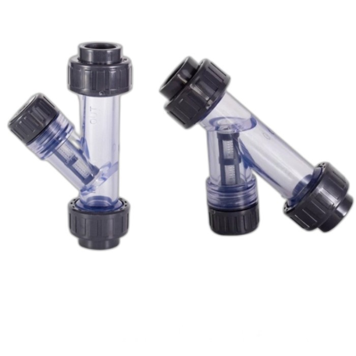 Jual Y Strainer Clear Double Union Pvc 1/2 Inch Fitting Pvc Pipa Pvc ...