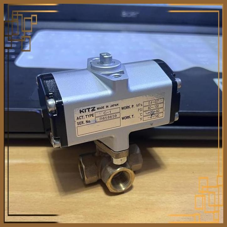 Jual [SRB] 3 Way Ball valve actuator KITZ 3/8 inch C-TNE (C-1) kuningan Original | Shopee Indonesia
