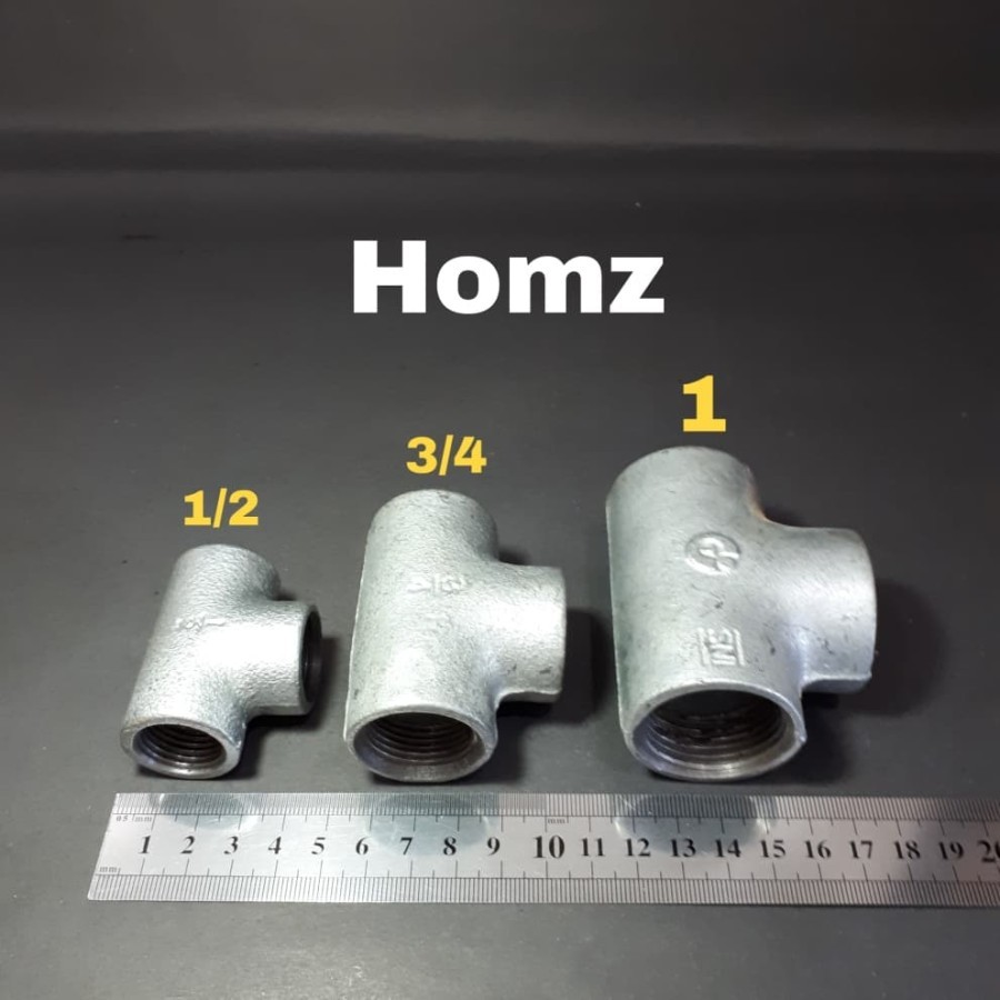 Jual Galvanis / Galvanise Tee 1/2" inch in/T Besi / Leter T setengah ...