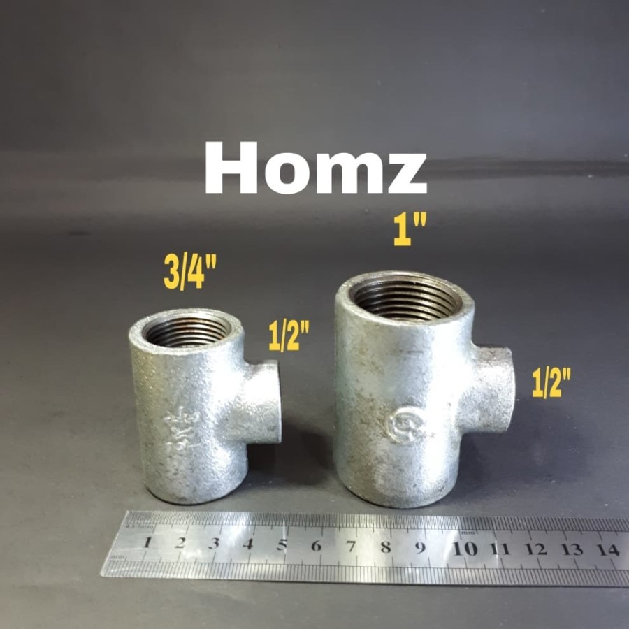 Jual Galvanis/Galvanise Vlok Tee 1 x 1/2" inch in/Plok Tee / V T Besi ...