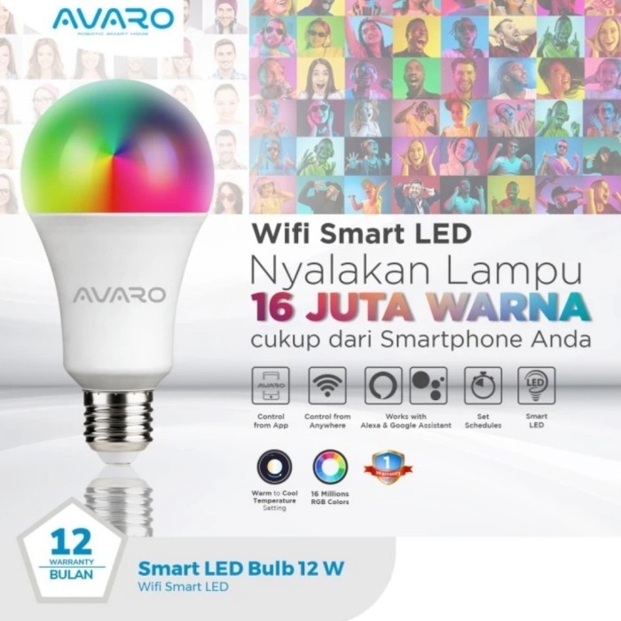 Jual _^_^_^] Avaro Smart Light Bulb RGBWW 12W WIFI Avaro Smart Bulb Lampu Wireless | Shopee ...