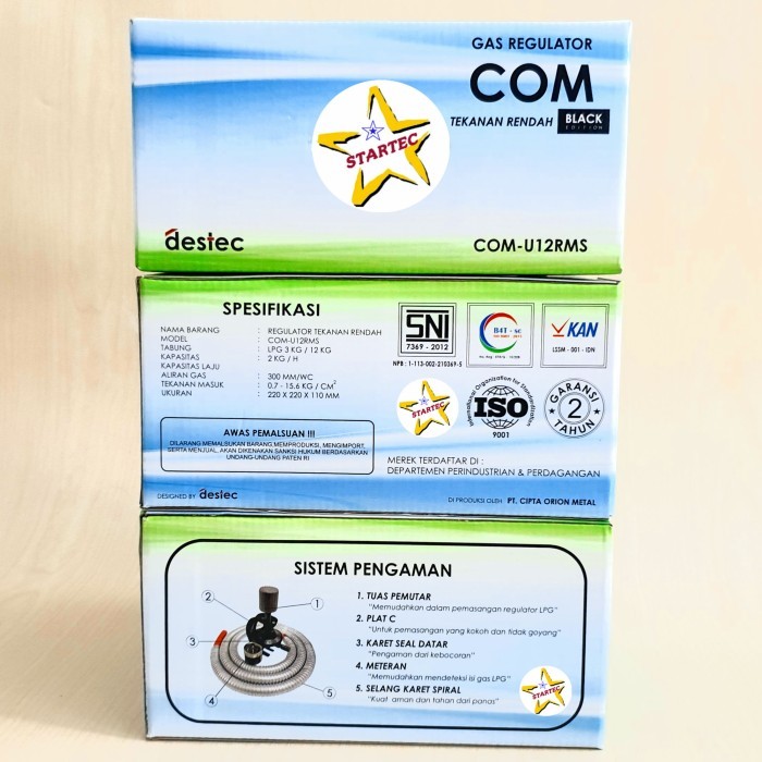 Jual Regulator Gas Lpg Destec Com 201-Mss Dengan Selang | Shopee Indonesia