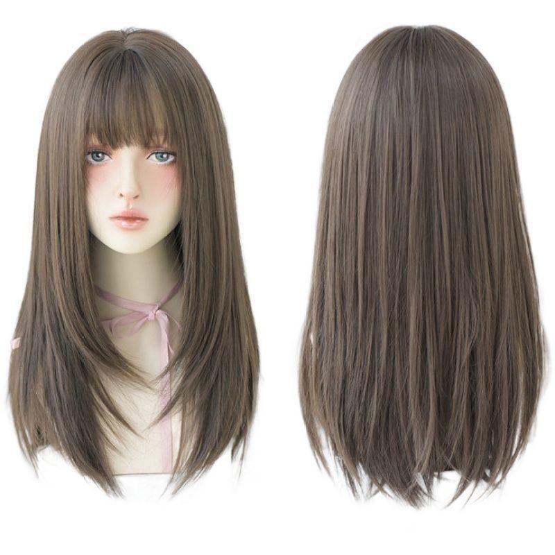 Jual Wig wanita full kepala Rambut Palsu Wanita yang Lembut dan ...